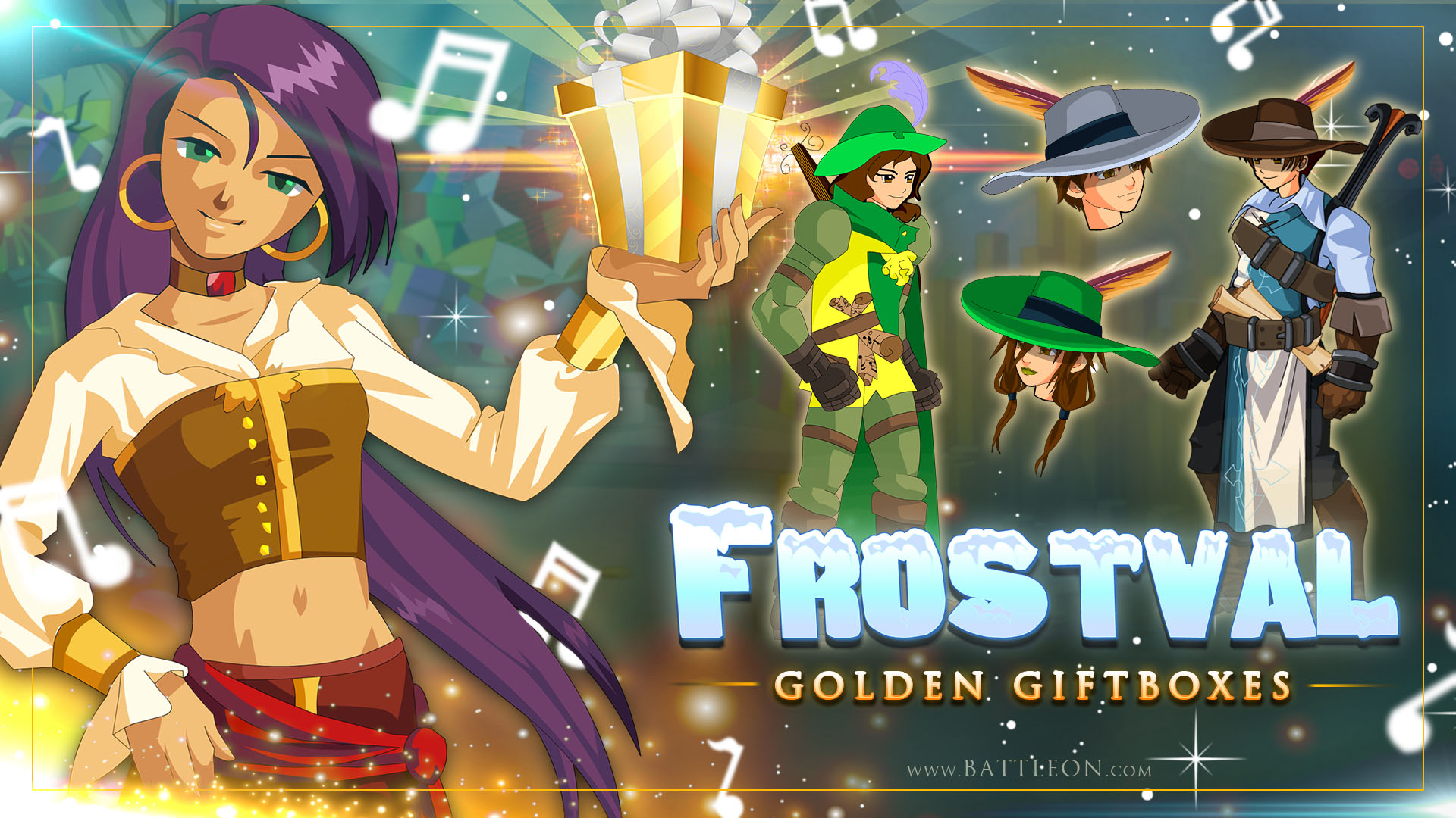 Frostval 2020 Golden Giftboxes on Artix Entertainment