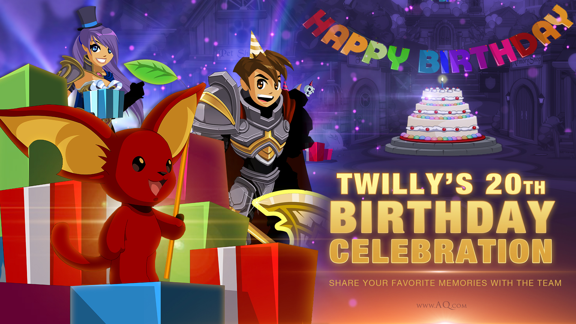 Birthday Party Guestbook on Artix Entertainment