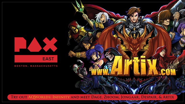 Pax East! See AQWorlds Infinity and meet Dage, Zhoom, Jongaar, & Artix ...