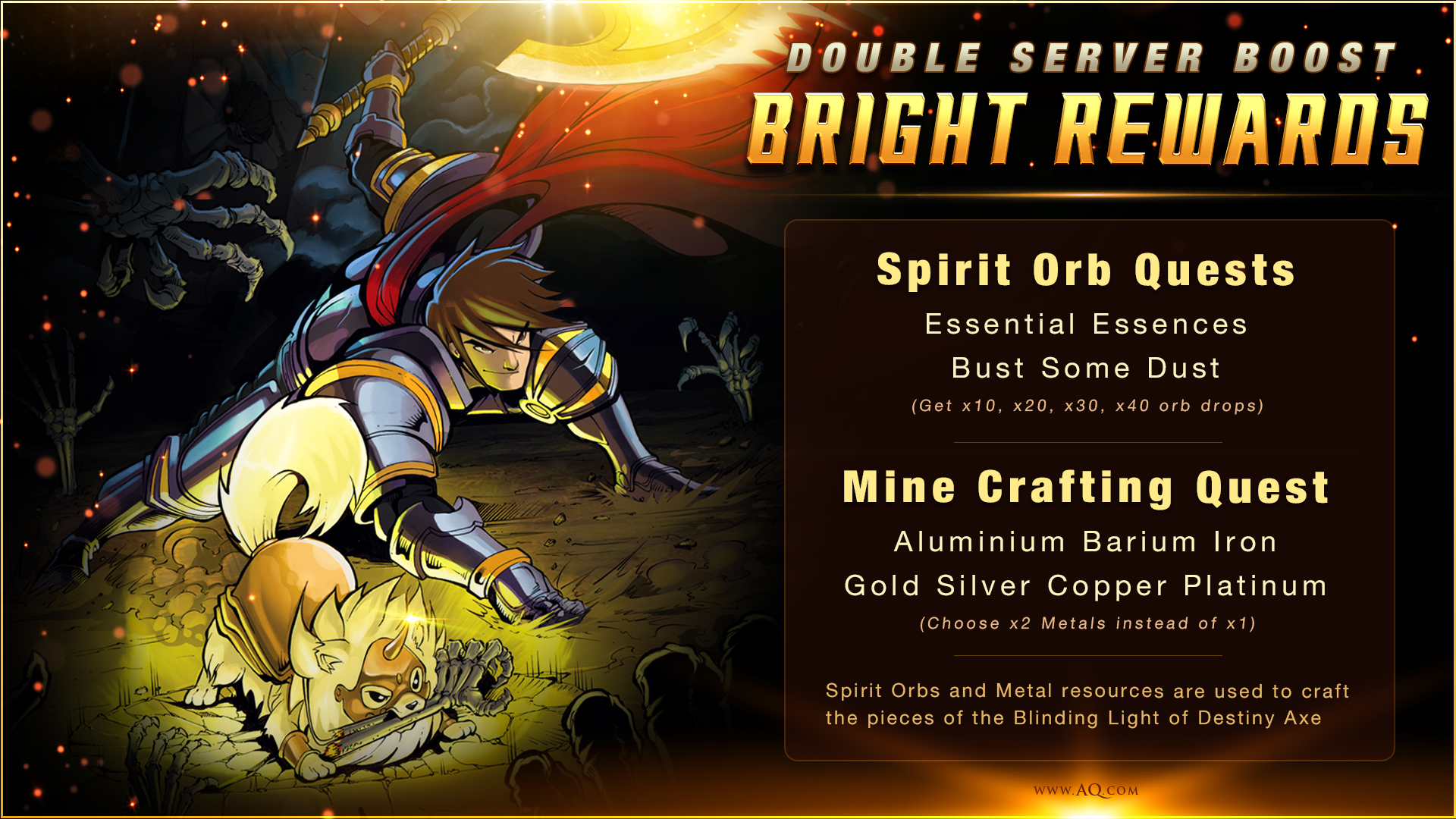 Spirit Orbs & Metals Resource Boost on Artix Entertainment