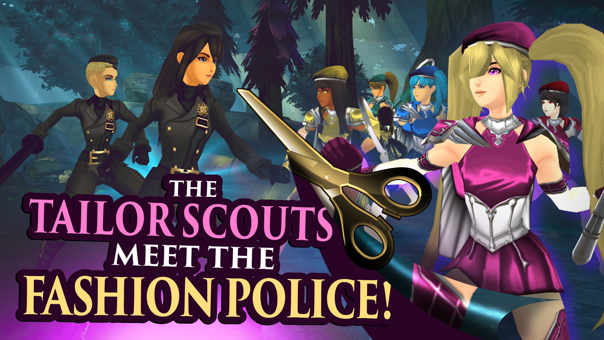 The Tailor Scouts Meet the Fashion Police! on Artix Entertainment