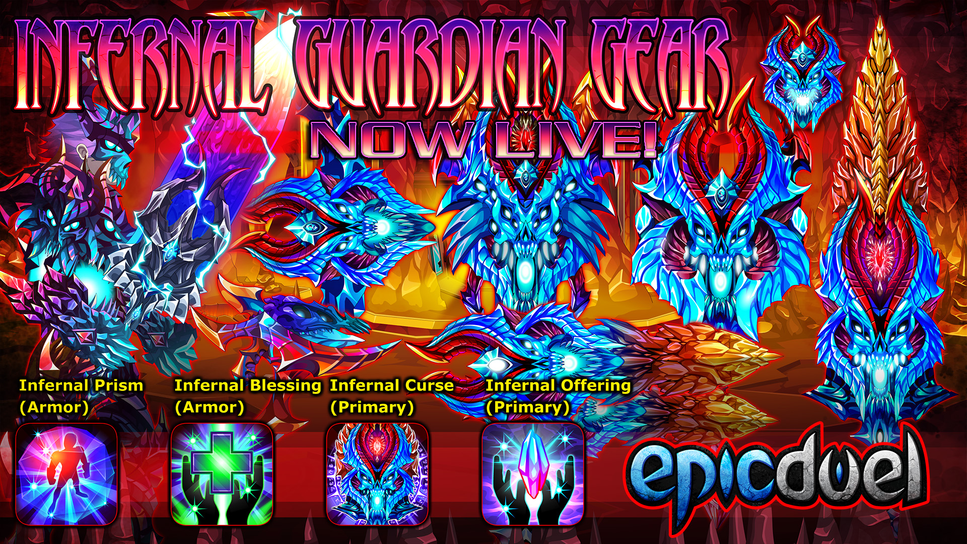 Infernal Guardian Gear Now Live on Artix Entertainment